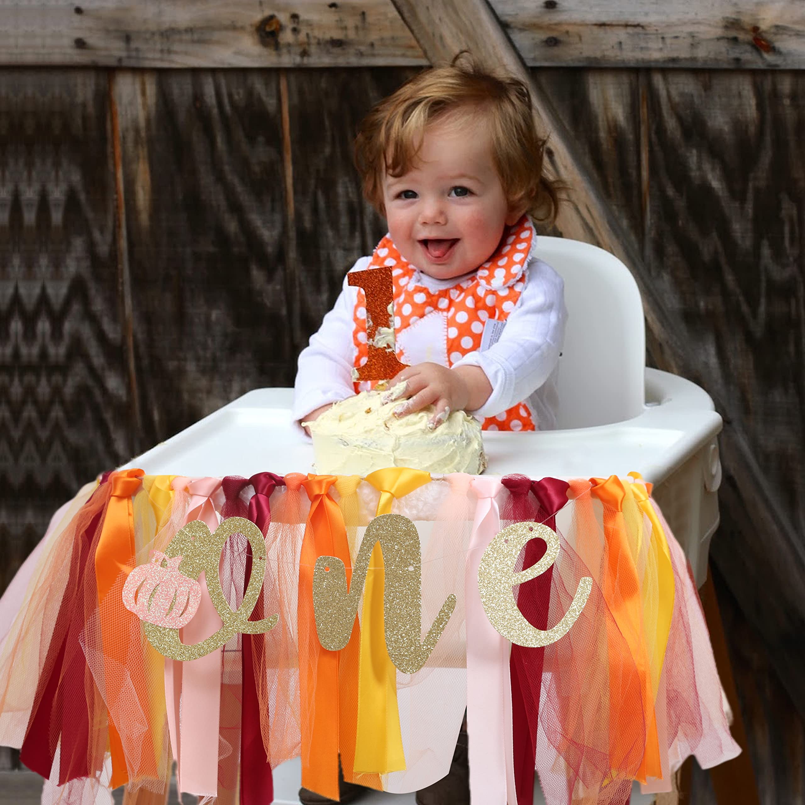 Little Pumpkin 1st Birthday High Chair Banner-Birthday High Chair Ballet Banner, Halloween Birthday Banner, Party Decorations (Little Pumpkin)