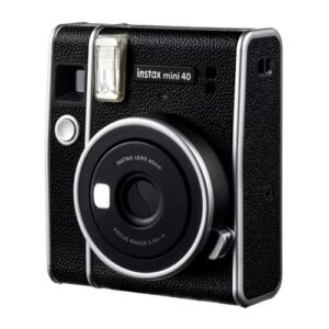 Fujifilm Instax Mini 40 Instant Film Camera with Black Framed Film (10 Exposures) Bundle (2 Items)