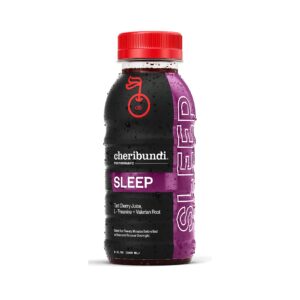 cheribundi sleep tart cherry juice - formulated for for deeper sleep - fight inflammation and support muscle recovery - post workout recovery drinks for runners, cyclists and athletes - 8 oz, 12 pack