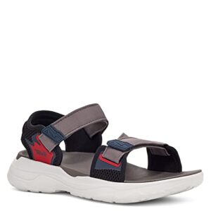 Teva Men's Zymic Sandal, Grey/Red, 10