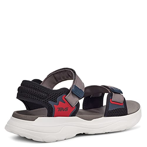 Teva Men's Zymic Sandal, Grey/Red, 10