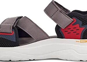 Teva Men's Zymic Sandal, Grey/Red, 10