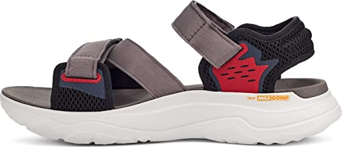 Teva Men's Zymic Sandal, Grey/Red, 10