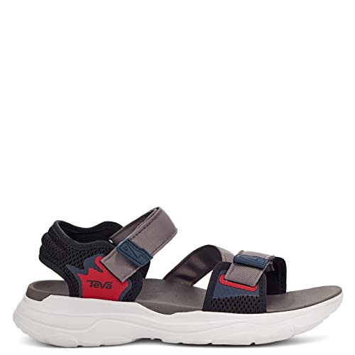 Teva Men's Zymic Sandal, Grey/Red, 10