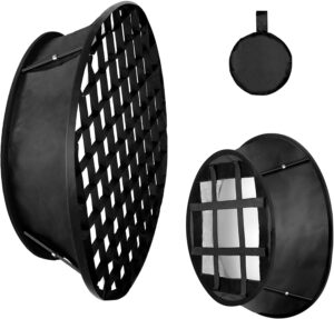 neewer collapsible softbox diffuser with honeycomb grid compatible with neewer 480/660/530 led light panels, 11.5x11.5inches opening with strap attachment and carry bag for studio photo video shooting