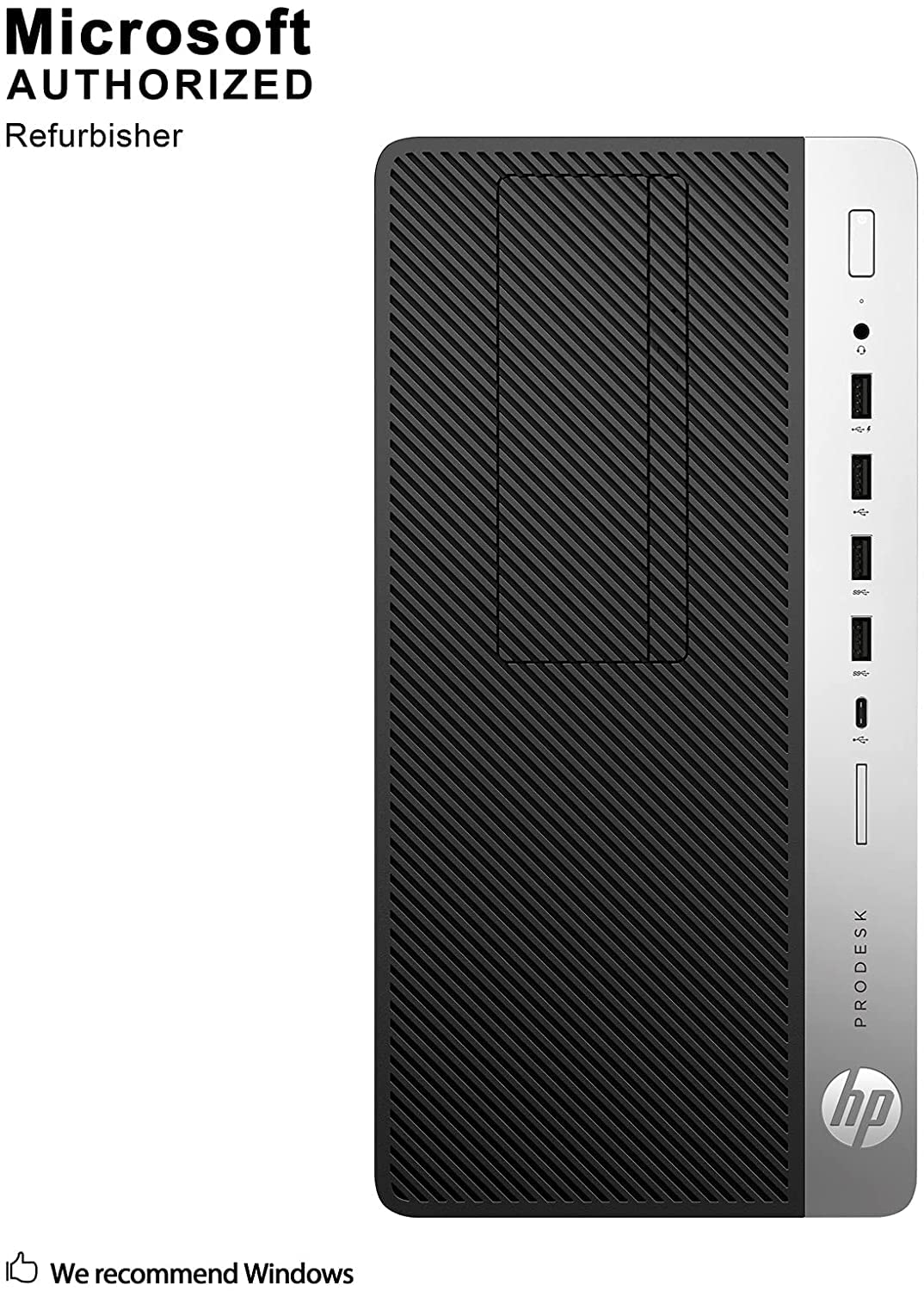 HP EliteDesk 800 G3 Tower Computer, Intel i7-6700, 16GB RAM, 1TB SSD, DisplayPort, DVD-RW, USB-Type-C, Wi-Fi, Bluetooth - Windows 10 Pro (Renewed)