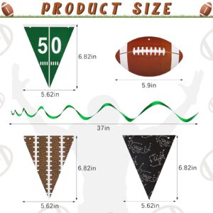 14 Pieces Football Party Supplies 2 Pieces Football Pennant Banner Garland 12 Pieces Football Hanging Swirls Decorations Sport Theme Party for Sport Clubs Party Birthday Home Decor