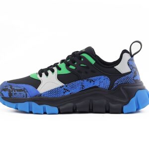 Mazino Sphene Fashion Chunky Sneakers for Men -Men's Athleisure Casual Shoes in (Blue/Green /13)