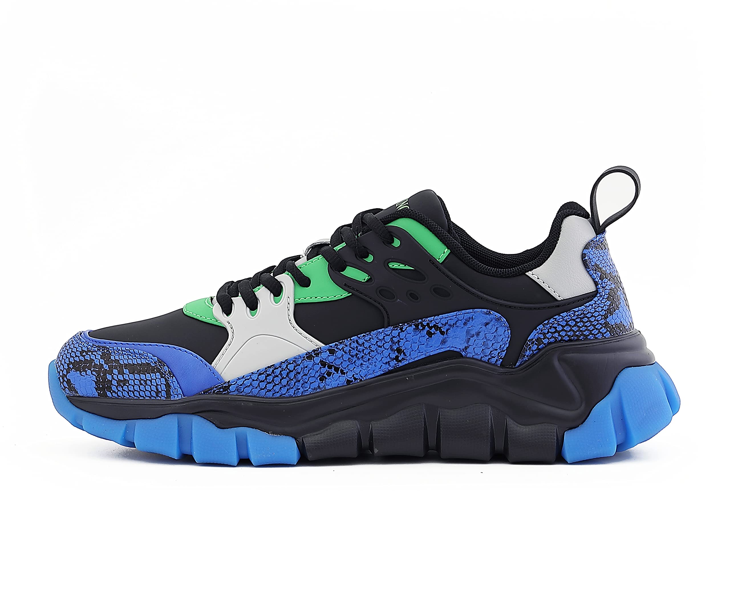 Mazino Sphene Fashion Chunky Sneakers for Men -Men's Athleisure Casual Shoes in (Blue/Green /13)