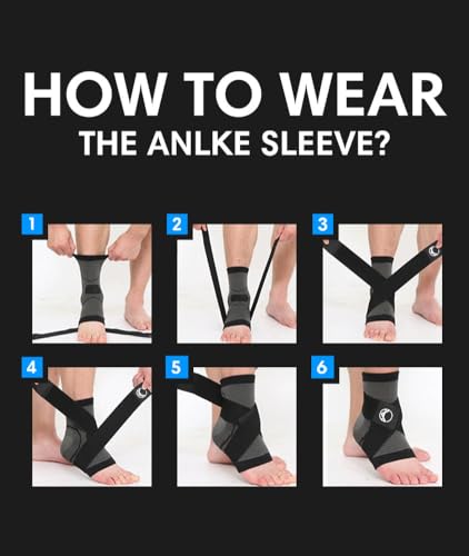 Koprez Plantar Fasciitis Sleeve - Plantar Fasciitis Relief, Plantar Fasciitis Socks, Ankle Compression Sleeve, Ankle Support for Women, Plantar Fasciitis Brace, Ankle Sleeve, Ankle Support Men