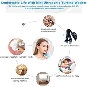 ASSINAI Portable Mini Washing Machine, Ultrasonic Washing Machine 3 In 1 Dishwasher Mini Light, Convenient for Travel, Family Business Travel, USB