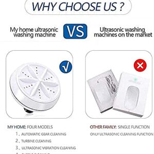 ASSINAI Portable Mini Washing Machine, Ultrasonic Washing Machine 3 In 1 Dishwasher Mini Light, Convenient for Travel, Family Business Travel, USB