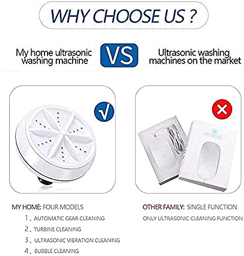 ASSINAI Portable Mini Washing Machine, Ultrasonic Washing Machine 3 In 1 Dishwasher Mini Light, Convenient for Travel, Family Business Travel, USB