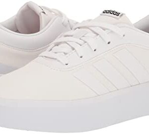 adidas Women's FUTUREVULC Skate Shoe, White/White/Black, 9