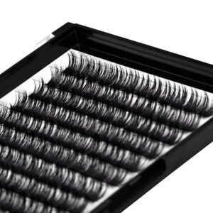 Vayator Wide Cluster D Curl Professional Makeup Individual Cluster Eyelashes Grafting Fake False Eyelashes Eyelash Extension Individual Eyelash (C#14mm)