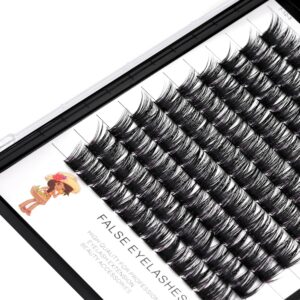 Vayator Wide Cluster D Curl Professional Makeup Individual Cluster Eyelashes Grafting Fake False Eyelashes Eyelash Extension Individual Eyelash (C#14mm)