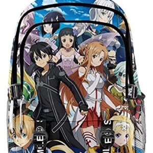 WANHONGYUE Anime Sword Art Online SAO 3D Printed Backpack School Bag Boys Girls Student Laptop Rucksack Casual Daypack Bookbag 1157/6