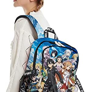 WANHONGYUE Anime Sword Art Online SAO 3D Printed Backpack School Bag Boys Girls Student Laptop Rucksack Casual Daypack Bookbag 1157/6