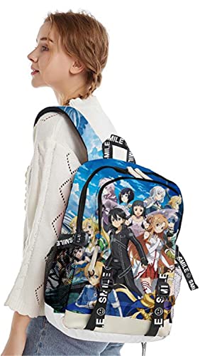 WANHONGYUE Anime Sword Art Online SAO 3D Printed Backpack School Bag Boys Girls Student Laptop Rucksack Casual Daypack Bookbag 1157/6