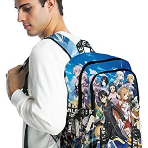 WANHONGYUE Anime Sword Art Online SAO 3D Printed Backpack School Bag Boys Girls Student Laptop Rucksack Casual Daypack Bookbag 1157/6