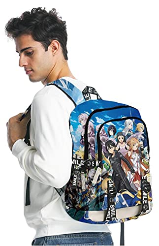 WANHONGYUE Anime Sword Art Online SAO 3D Printed Backpack School Bag Boys Girls Student Laptop Rucksack Casual Daypack Bookbag 1157/6