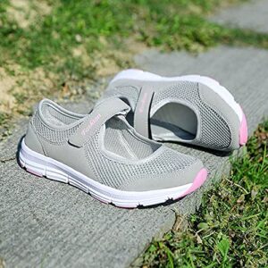 AOIROE Fashion Women Mesh Sandals Shoes Lightweight Quick Dry Anti Slip Fitness Running Sneakers Comfortable Sport Shoes