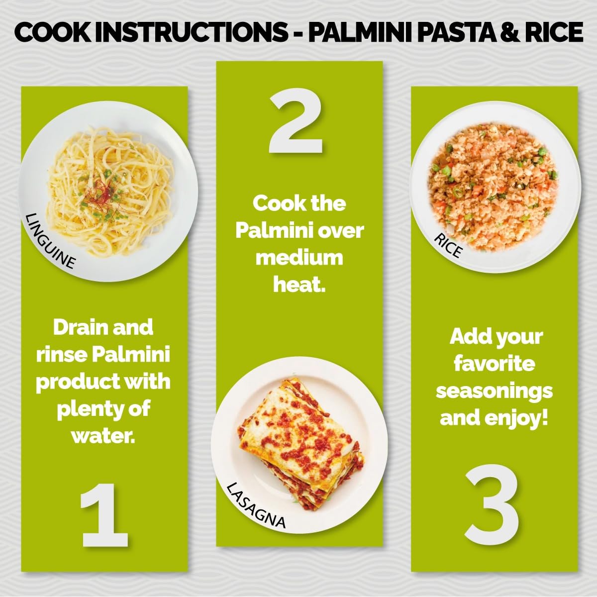 NEW !! Palmini Pouch VARIETY PACK | Linguine | Angel Hair | Lasagna | Rice | Mashed | 4g of Carbs | As Seen On Shark Tank | Gluten Free (12 Ounce)