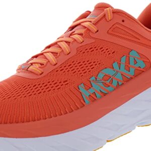 HOKA ONE ONE Bondi 7 Womens Shoes Size 9.5, Color: Camellia/Coastal Shade