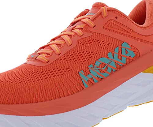 HOKA ONE ONE Bondi 7 Womens Shoes Size 9.5, Color: Camellia/Coastal Shade