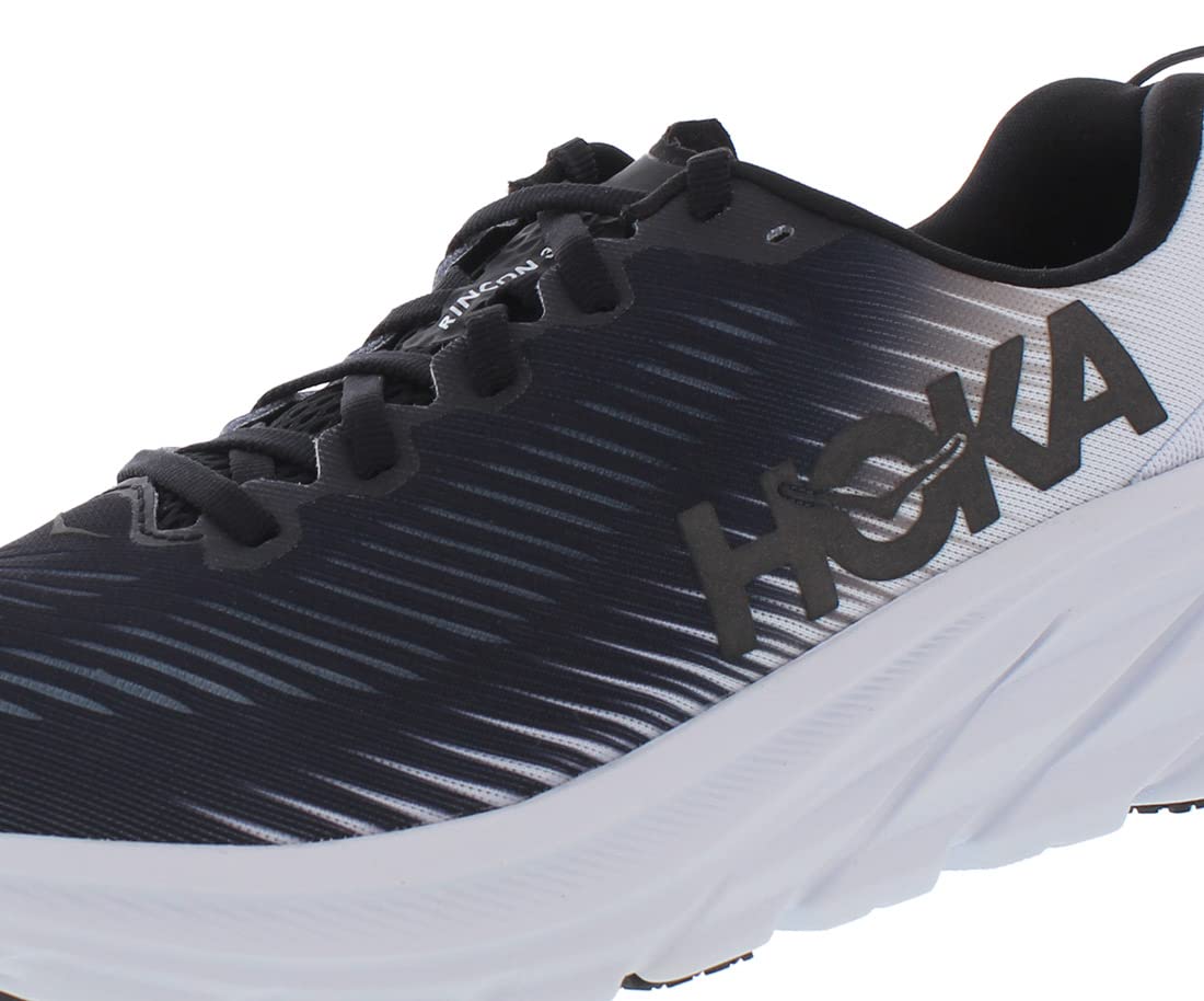 HOKA ONE ONE Rincon 3 Womens Shoes Size 9, Color: Black/White