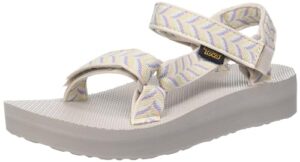 teva women's midform universal sandal, retro geometric birch, 6