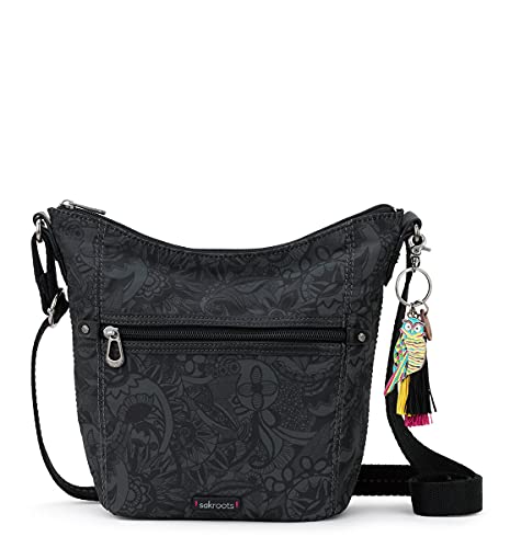 Sakroots womens Eco-twill Eco Twill Sequoia Small Crossbody, Black Spirit Desert, One Size US