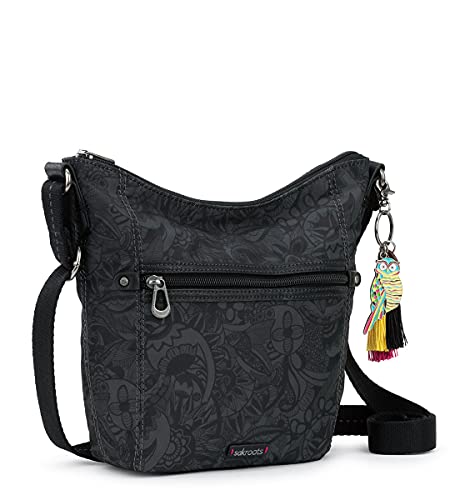 Sakroots womens Eco-twill Eco Twill Sequoia Small Crossbody, Black Spirit Desert, One Size US