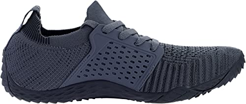 WHITIN Men's Trail Running Shoes Minimalist Barefoot Wide Width Toe Box Size 11 Gym Workout Fitness Low Zero Drop Sneakers Treadmill Free Dark Grey 44