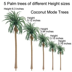 Diorama Supplies Model Miniature Plastic Toy Trees Forest Bushes Rainforest Train Scenery Coconut Palm Plant Crafts Weeping Willow Oak 18