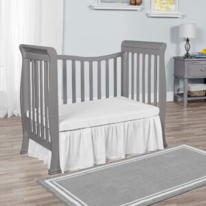 Dream On Me Violet 4-in-1 Convertible Mini Crib in Steel Grey, Greenguard Gold Certified, JPMA Certified, 3 Position Mattress Height Settings, Non-Toxic Finish