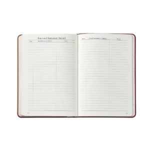 Graphic Image 2024 Notebook, Month and Week-at-a-view pages, Appointments, Daily Notes, Travel Information, U.S. & International Holidays, Genuine Leather (5⅜" W x 7⅜" H - Made in the USA)