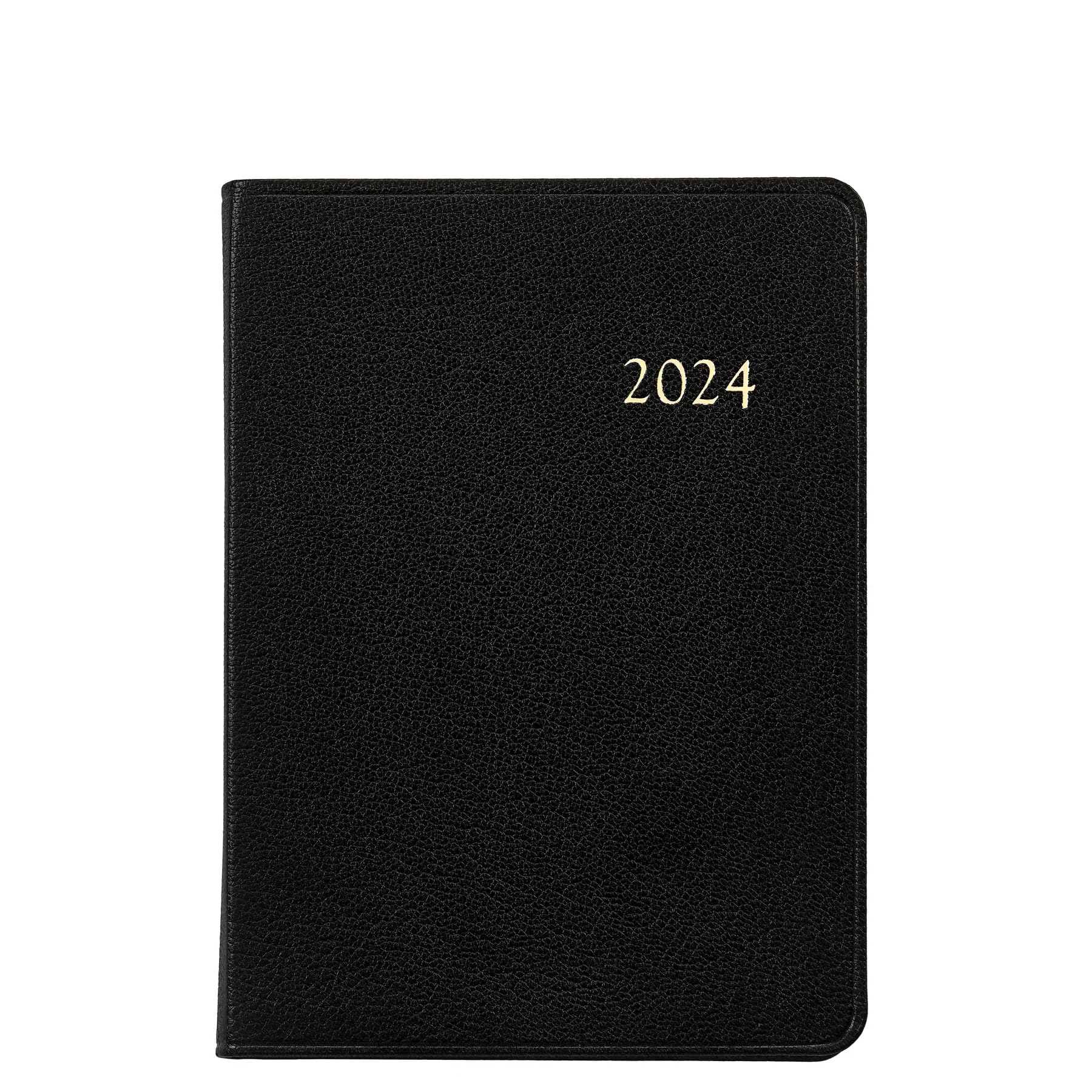 Graphic Image 2024 Notebook, Month and Week-at-a-view pages, Appointments, Daily Notes, Travel Information, U.S. & International Holidays, Genuine Leather (5⅜" W x 7⅜" H - Made in the USA)