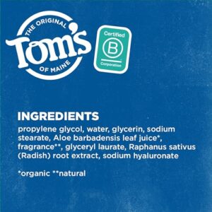 Tom's of Maine Complete Protection Aluminum-Free Natural Deodorant for Men, Eucalyptus & Sandalwood, 2.6 OZ