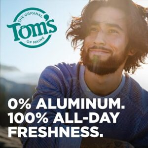 Tom's of Maine Complete Protection Aluminum-Free Natural Deodorant for Men, Eucalyptus & Sandalwood, 2.6 OZ