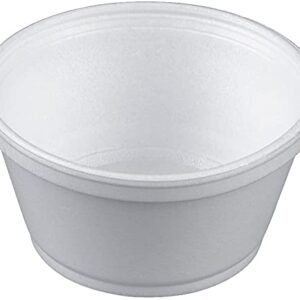 Mr. Miracle Foam Bowl with Lid for Hot and Cold Foods – 8 Ounce Disposable Soup Container with Vented Lid, Great for Ice Cream, Yogurt, Soup, Takeout [100 pack]