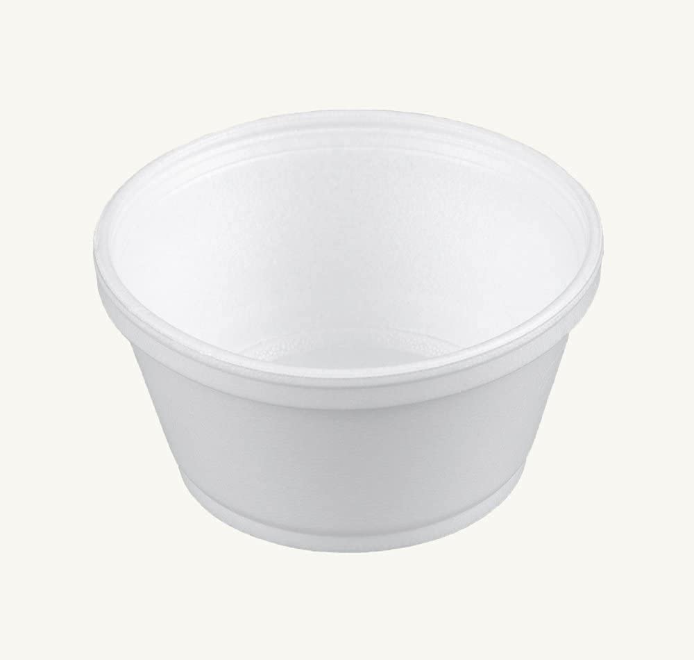 Mr. Miracle Foam Bowl with Lid for Hot and Cold Foods – 8 Ounce Disposable Soup Container with Vented Lid, Great for Ice Cream, Yogurt, Soup, Takeout [100 pack]