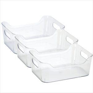 simplify 3 pack small, super clear storage tote bin