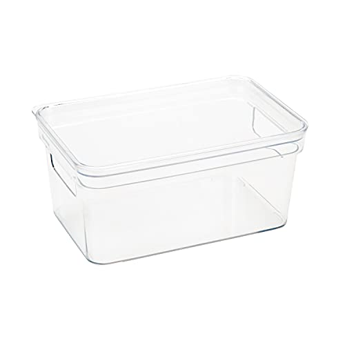 Simplify Small, Super Clear Lidded Storage Bin