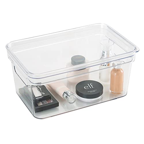 Simplify Small, Super Clear Lidded Storage Bin