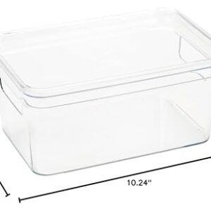 Simplify Small, Super Clear Lidded Storage Bin