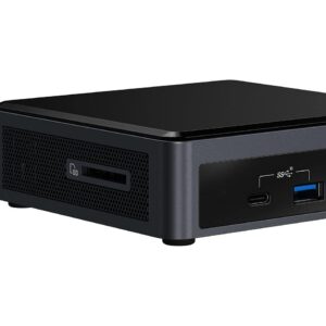 NUC NUC10i7-2021 Home & Business Mini Desktop Black (Intel i7-10710U 6-Core, Integrated Graphics, WiFi, Bluetooth, 1xHDMI, SD Card,) with Hub 119035-M2PCIEH (Barebone)