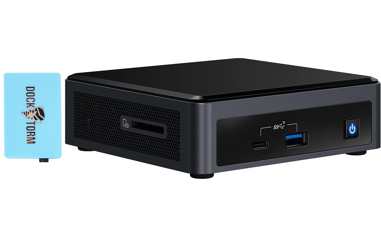 NUC NUC10i7-2021 Home & Business Mini Desktop Black (Intel i7-10710U 6-Core, Integrated Graphics, WiFi, Bluetooth, 1xHDMI, SD Card,) with Hub 119035-M2PCIEH (Barebone)