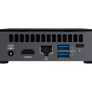 NUC NUC10i7-2021 Home & Business Mini Desktop Black (Intel i7-10710U 6-Core, Integrated Graphics, WiFi, Bluetooth, 1xHDMI, SD Card,) with Hub 119035-M2PCIEH (Barebone)