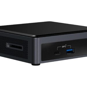 NUC NUC10i7-2021 Home & Business Mini Desktop Black (Intel i7-10710U 6-Core, Integrated Graphics, WiFi, Bluetooth, 1xHDMI, SD Card,) with Hub 119035-M2PCIEH (Barebone)